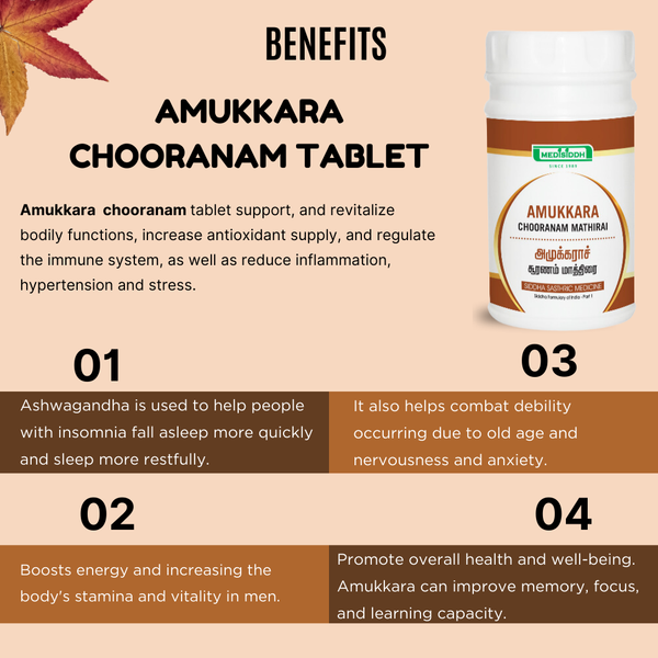 Amukkara Chooranam Tablet: Boost Vitality Immunity Naturally – AllHerbs.com